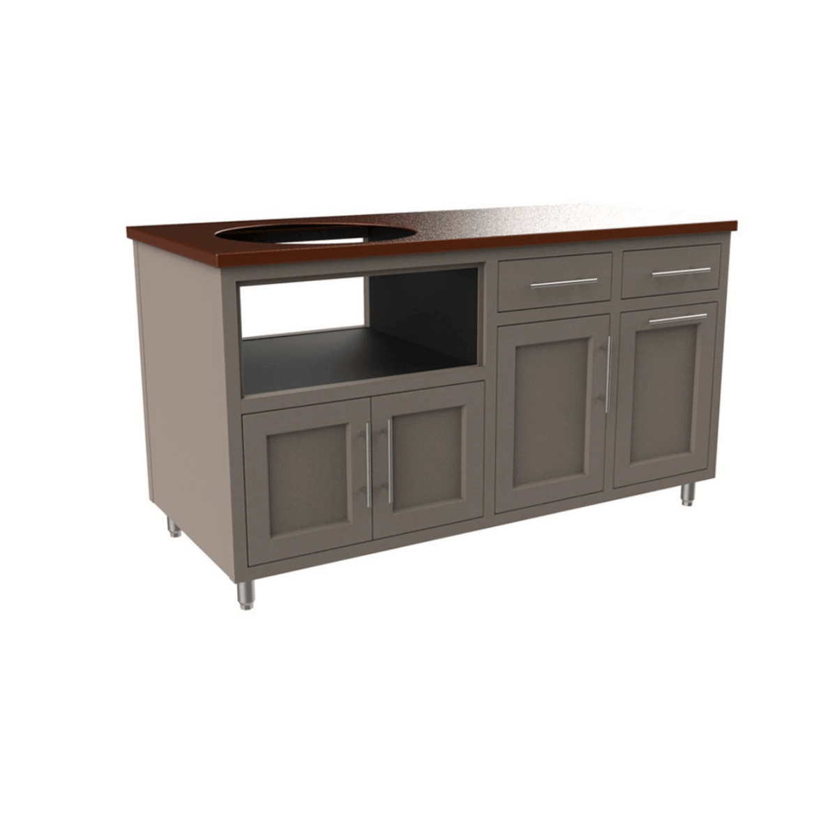 Challenger Designs Coastal 64 KDDW Powder Coated Aluminum Kitchen Isla ...