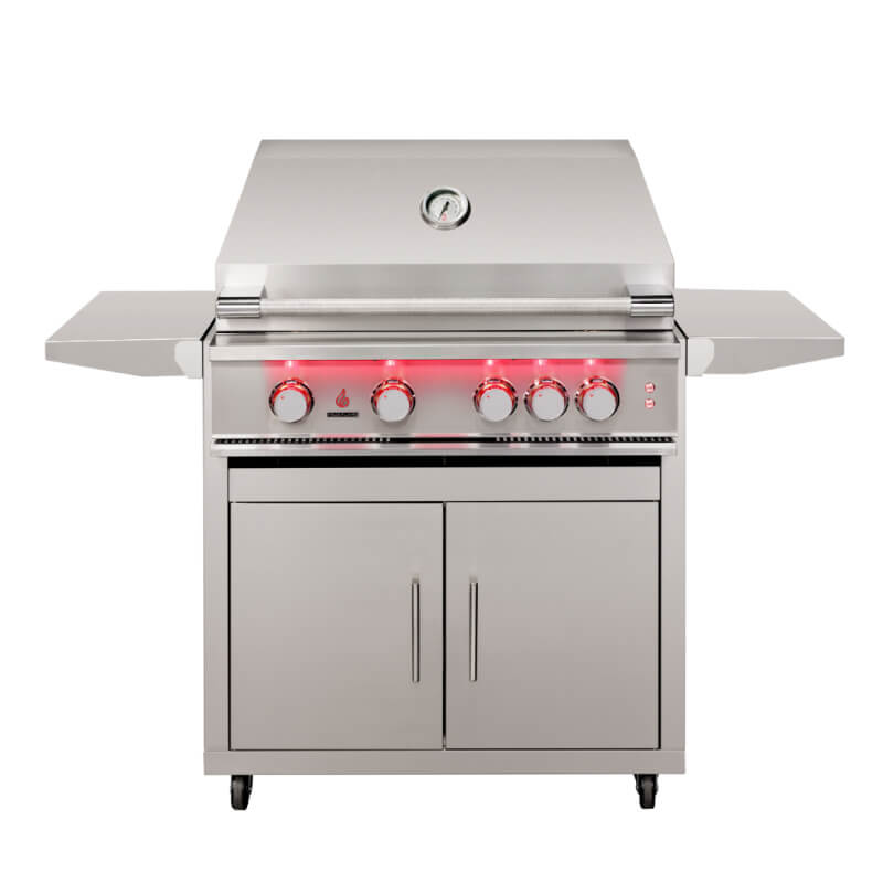 TrueFlame 32 Inch 4 Burner Freestanding Gas Grill – NYC Fireplaces ...