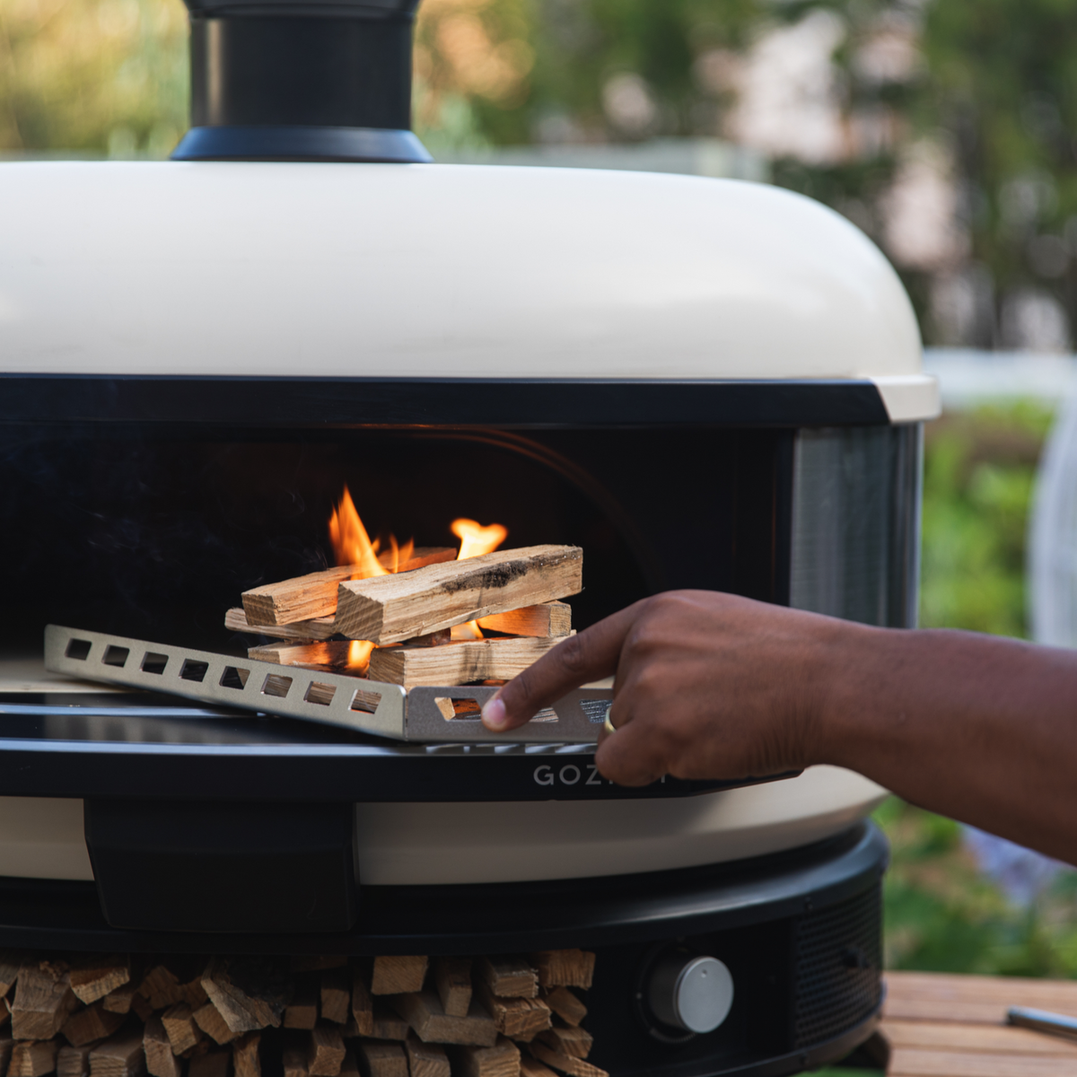 Gozney Dome Wood Rack Accessory – NYC Fireplaces & Outdoor Kitchens