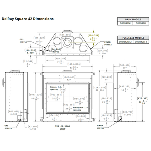 Montigo DelRay Full-Load 42 Square Direct-Vent Gas Fireplace - DRSQ42N ...