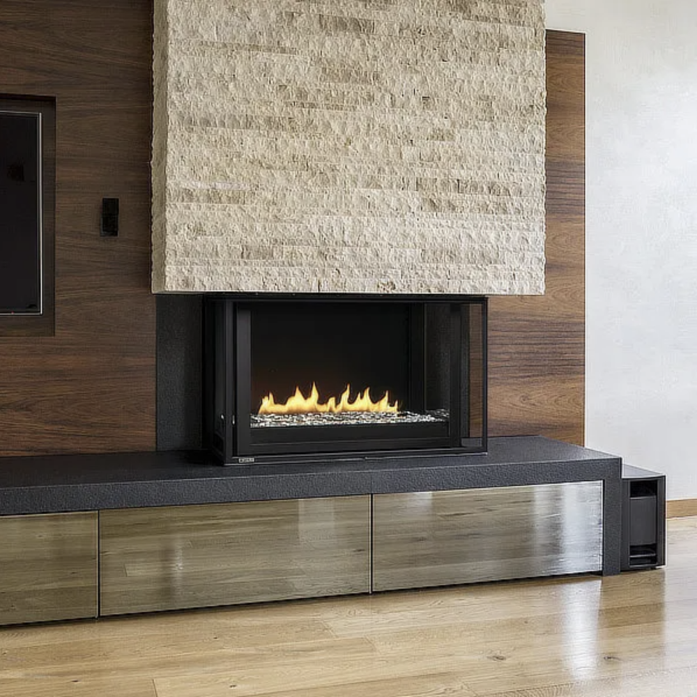 Montigo Divine Bay 38 Contemporary Multi-Sided Direct-Vent Gas Firepla ...