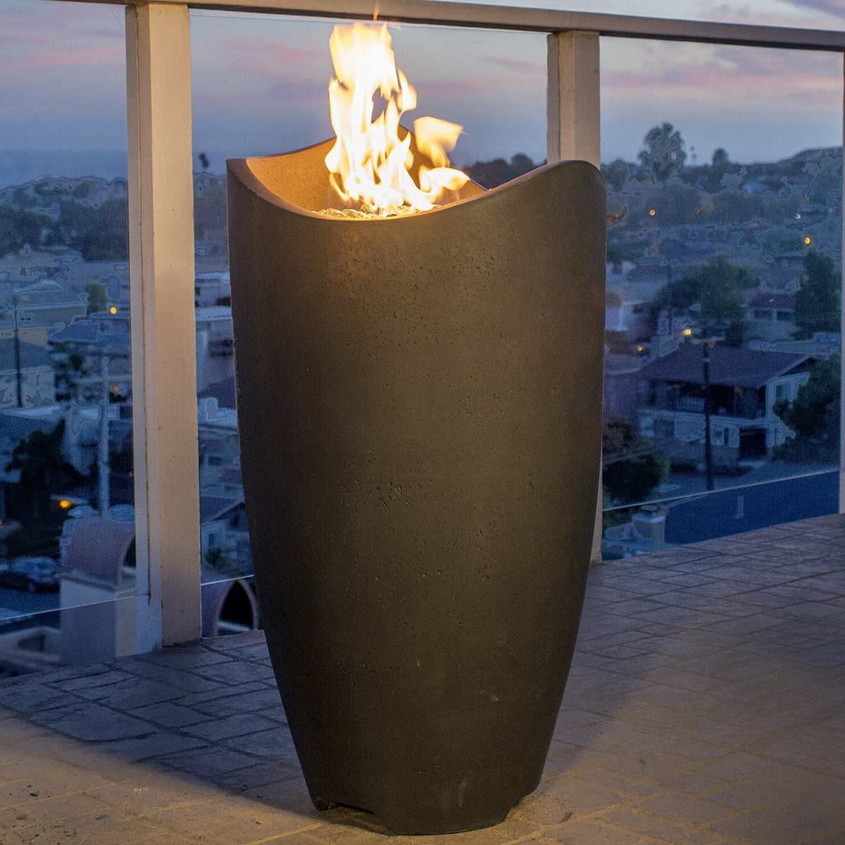 American Fyre Designs Wave Gas Fire Urn – NYC Fireplaces & Outdoor Kitchens